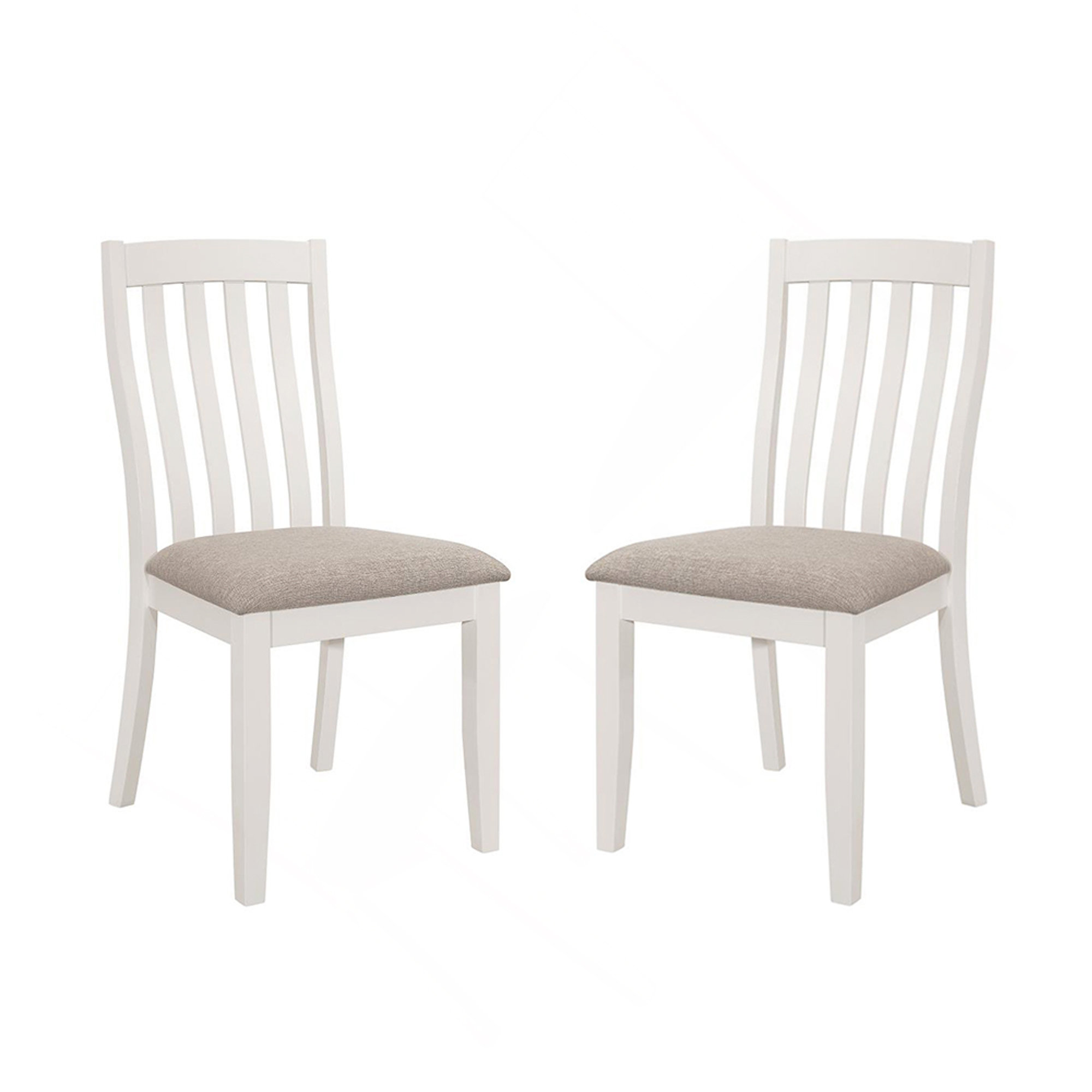 Red Barrel Studio® Set Of 2 Upholstered Dining Chairs, Off White | Wayfair