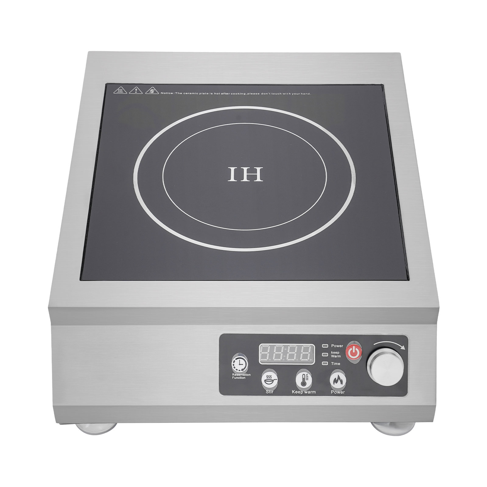 OUKANING 3500W Rectangle Commercial Electric Induction Cooktop With ...