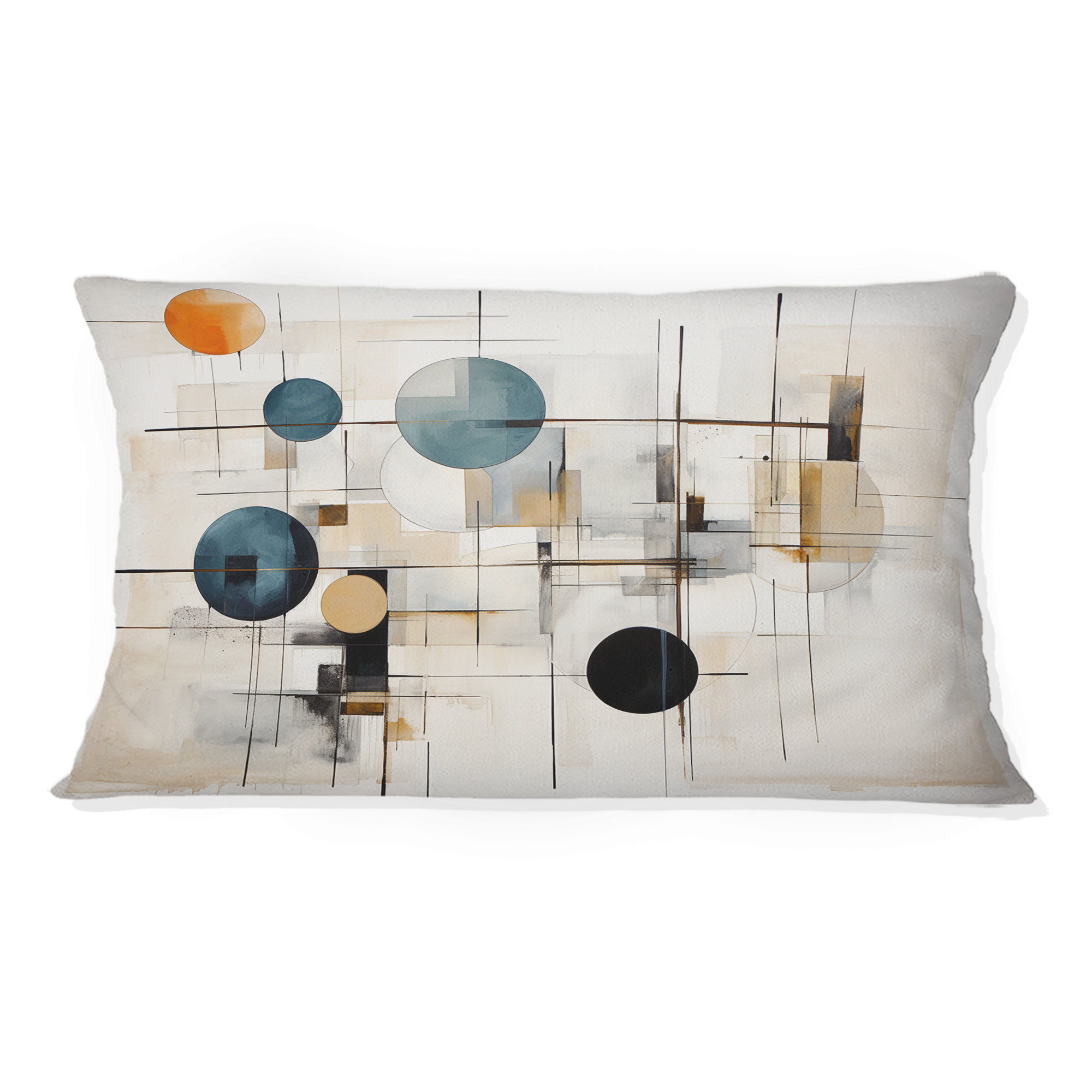 Design Art Beige Minimalist Patchwork II - Minimalism Printed Throw ...
