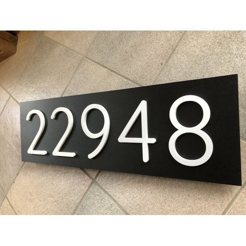 White Harmony House Numbers, Modern Custom Address Sign & Reviews | Wayfair