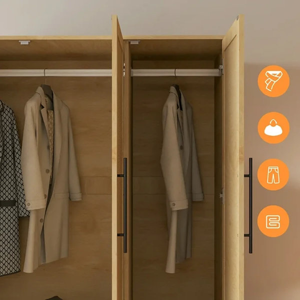 Bay Isle Home™ Abdella 6 Door Rattan Weaving Solid + Manufactured Wood ...