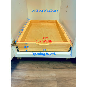 Rebrilliant Shelf Soft Close Rails Wood Pull Out Tray Organizer No ...