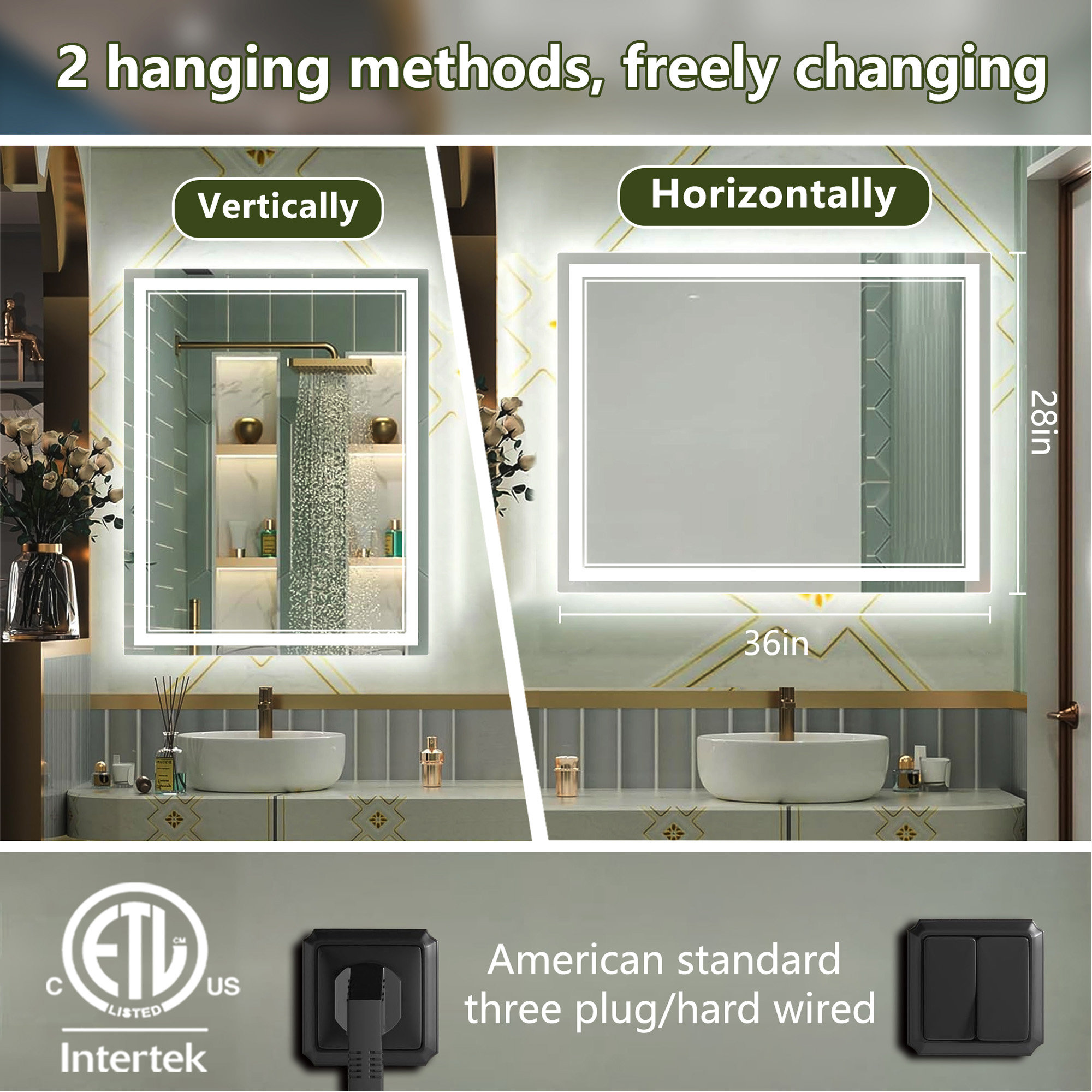 Ivy Bronx Luxurious Adjustable Bathroom Mirror With Advanced Functions ...