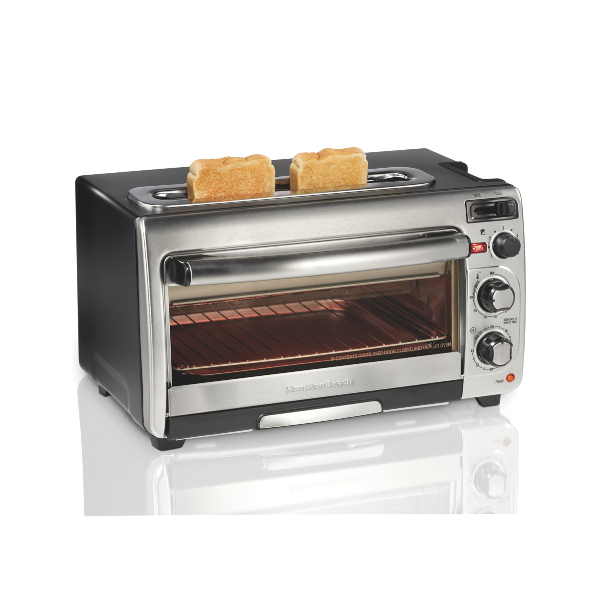 Hamilton Beach® 2-in-1 Countertop Toaster Oven and Long Slot 2-Slice ...