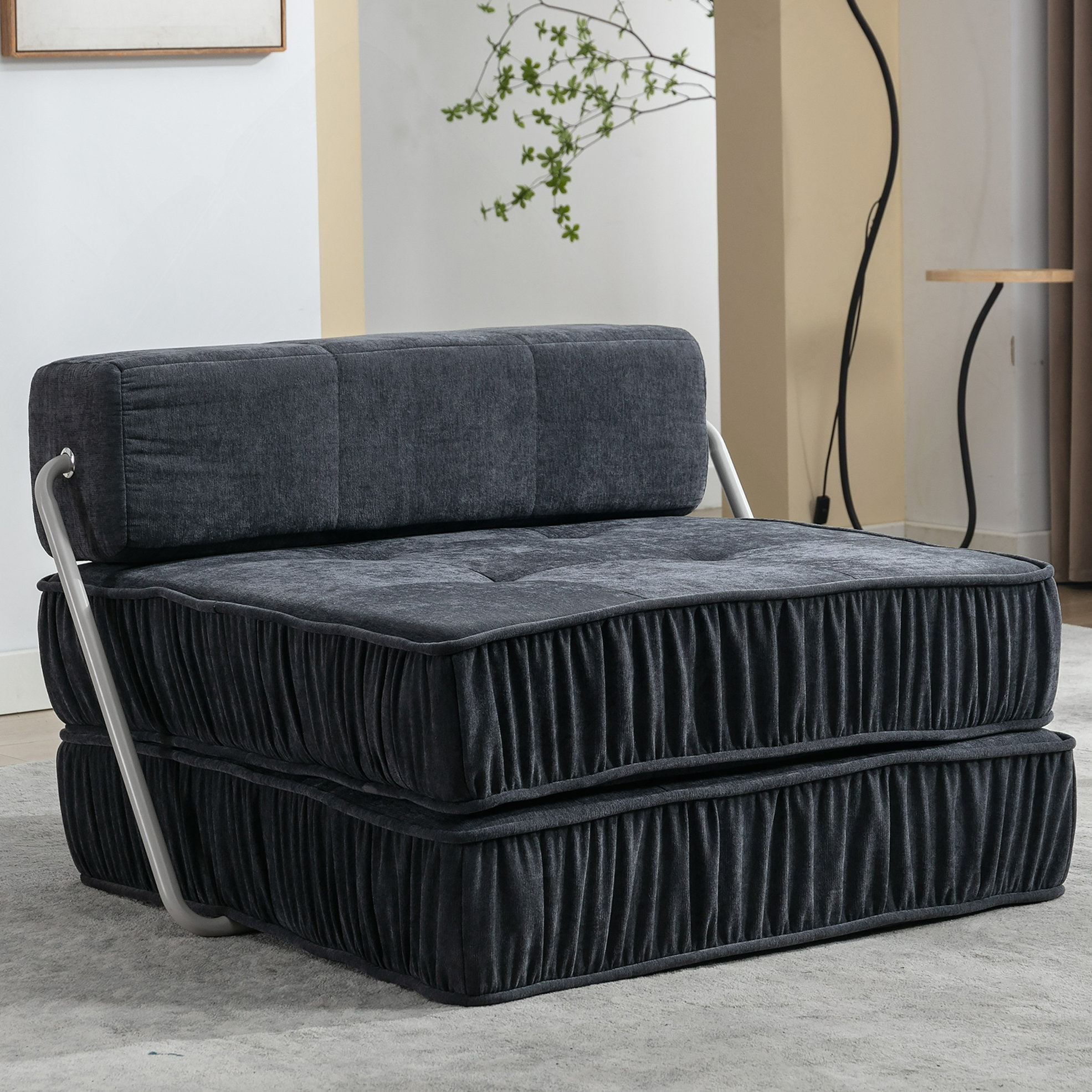 Latitude Run® Folding Sofa Bed, Futon Sleeper Chair, Convertible Chair ...