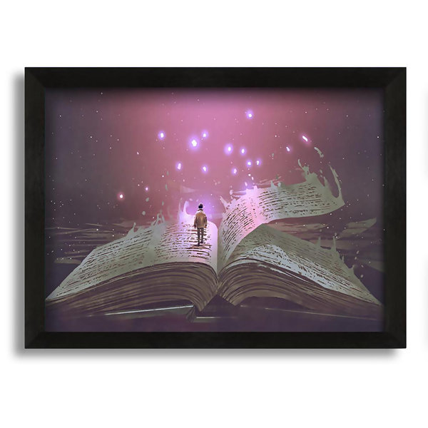 Happy Larry Turning the Page of Existence - Picture Frame Graphic Art ...
