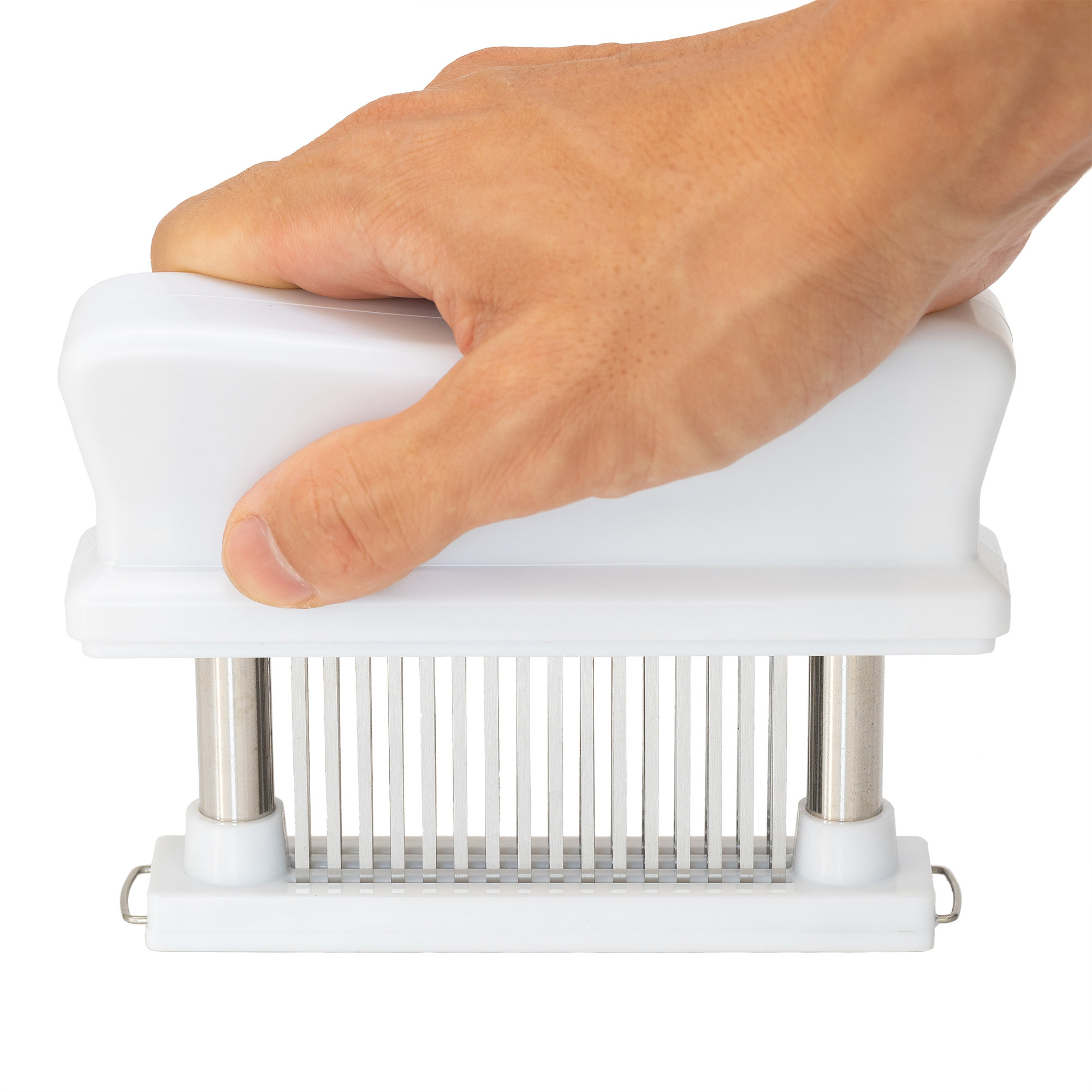 Wyzworks 48 Blade Stainless Steel White Mechanical Meat Tenderizer For ...