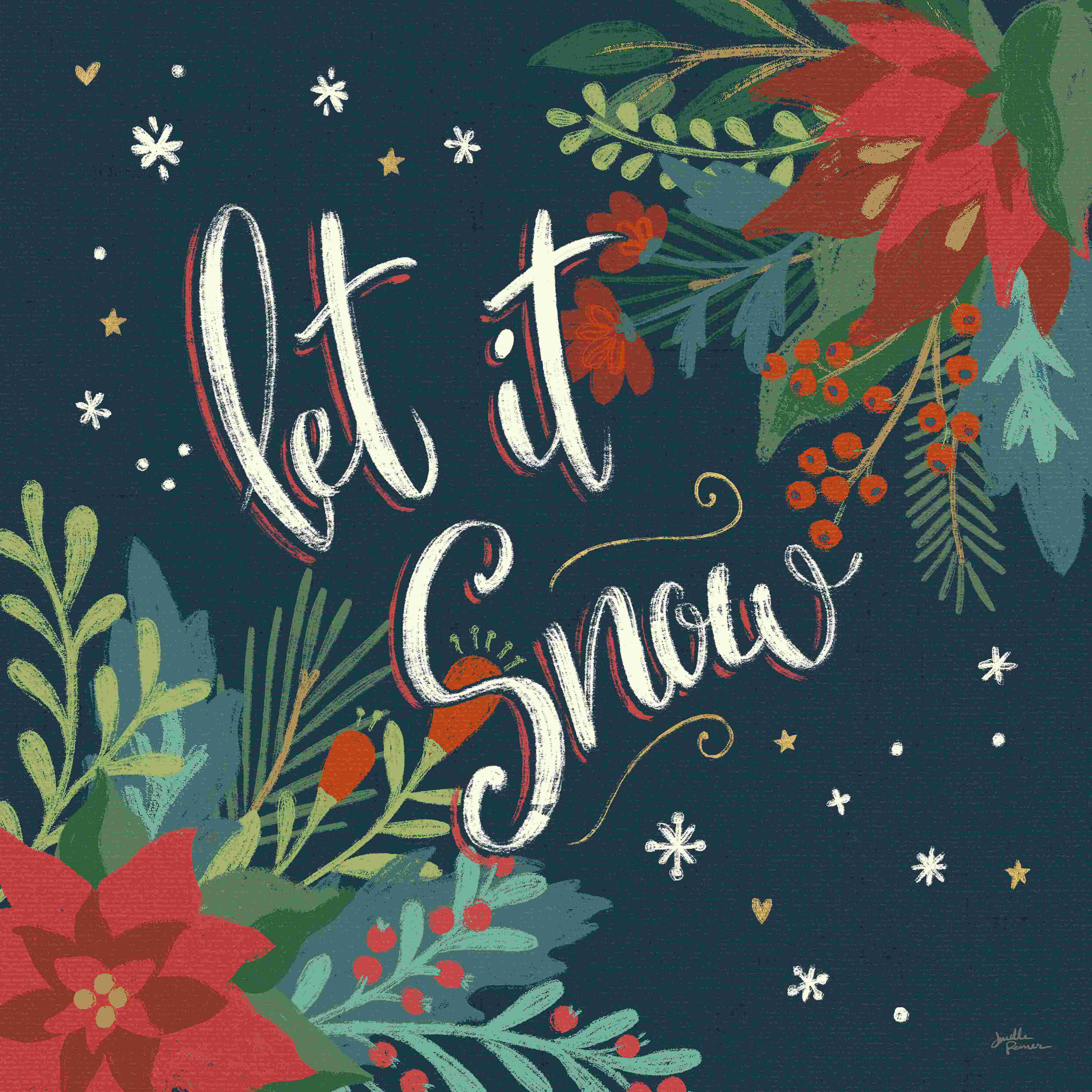 The Holiday Aisle® Christmas Bloom V - Wrapped Canvas Print | Wayfair