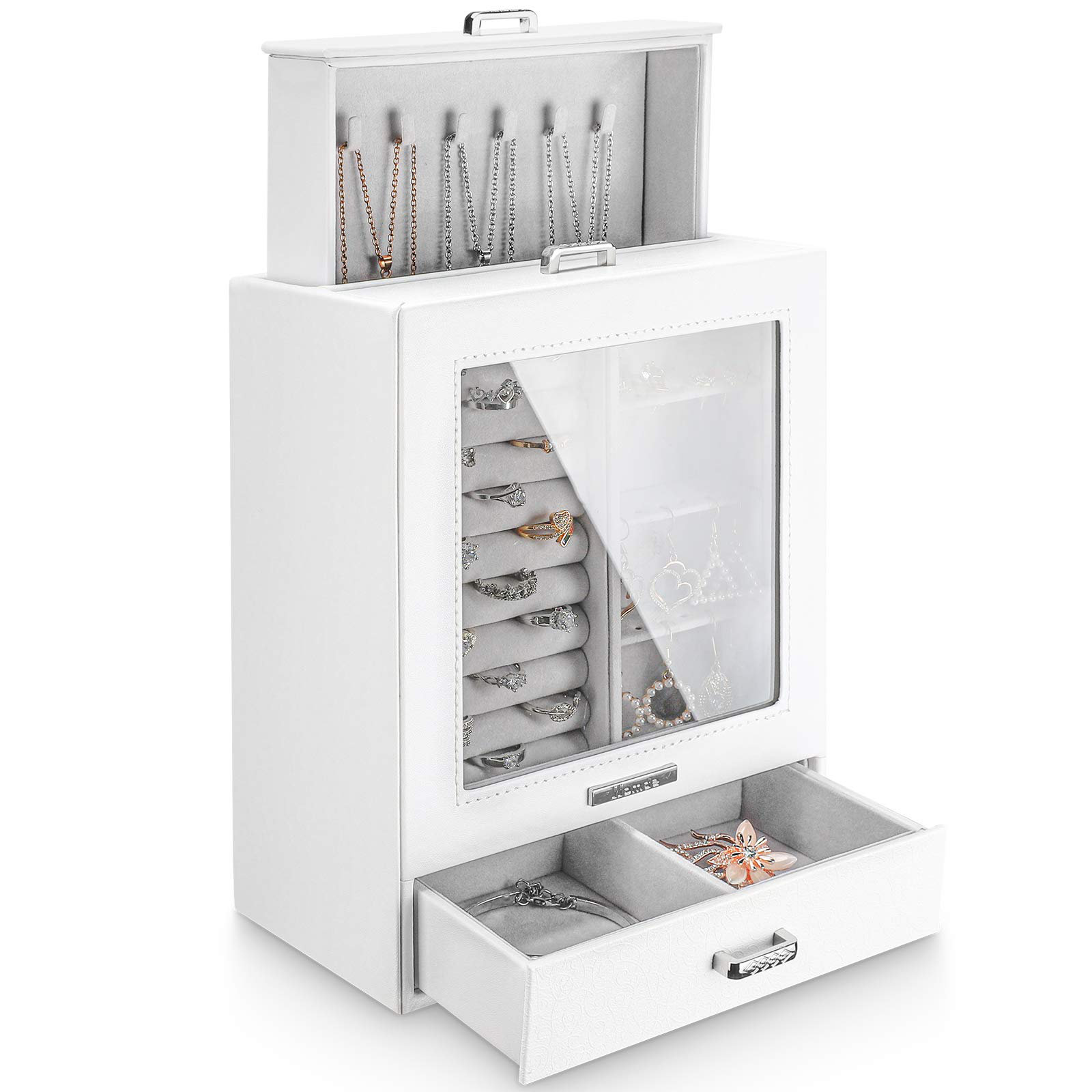 Latitude Run® Jewelry Organizer Girls Women Jewelry Box For Necklaces ...