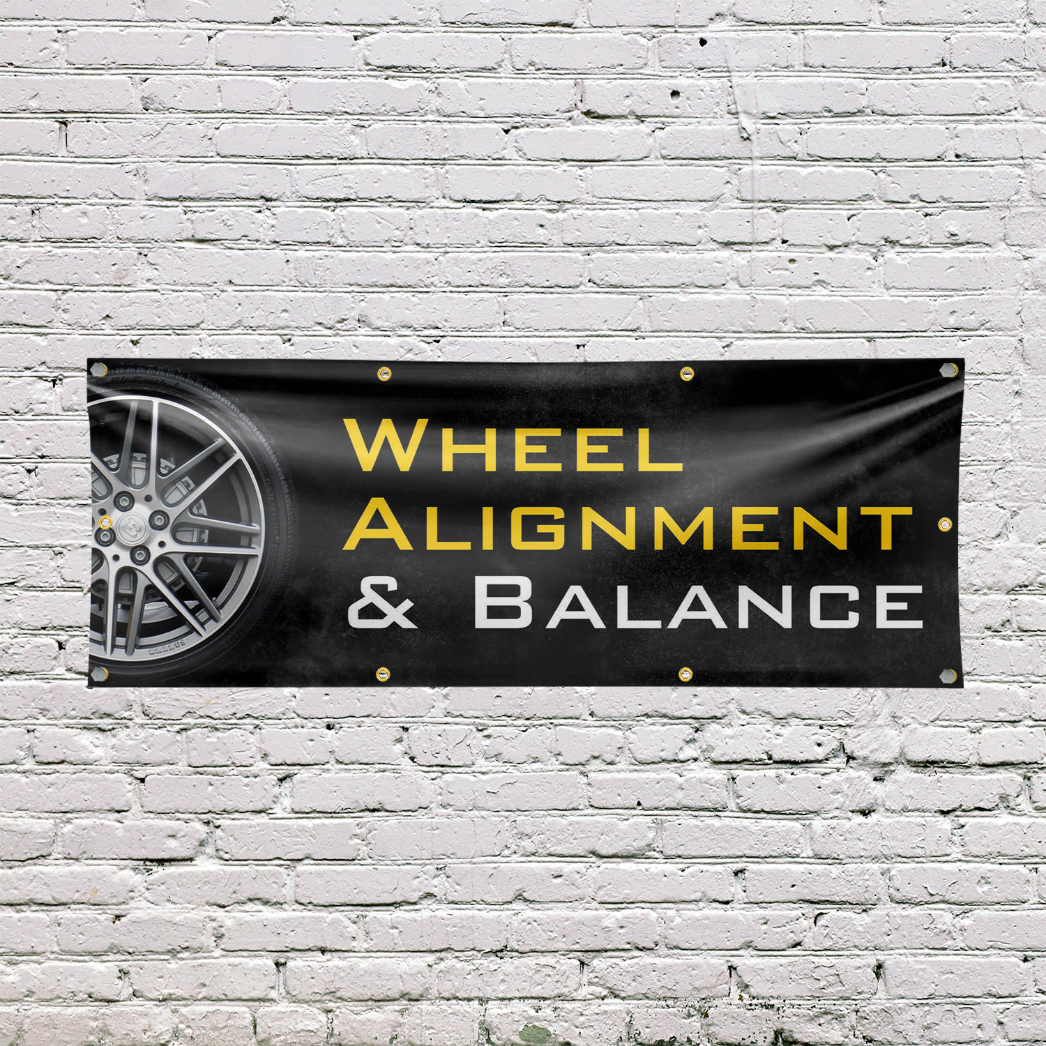 SignMission Wheel Alignment & Balancing Banner Sign 36 Inch x 96 Inch ...
