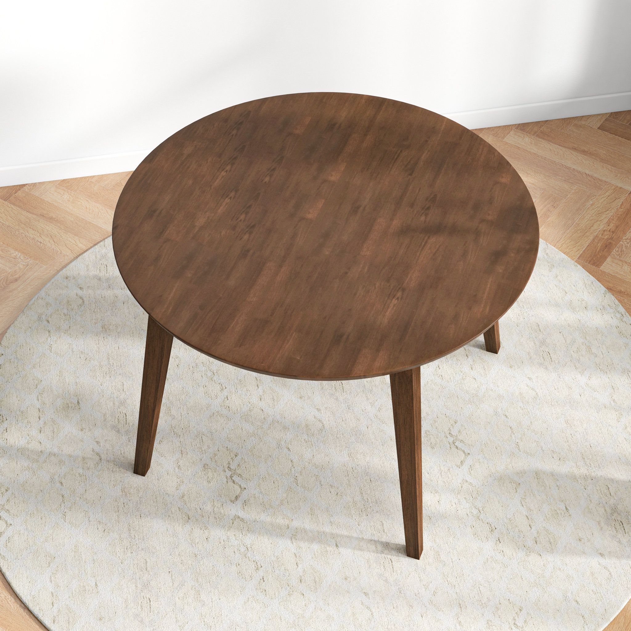 Wade Logan® Avra Round Solid Wood Dining Table & Reviews | Wayfair