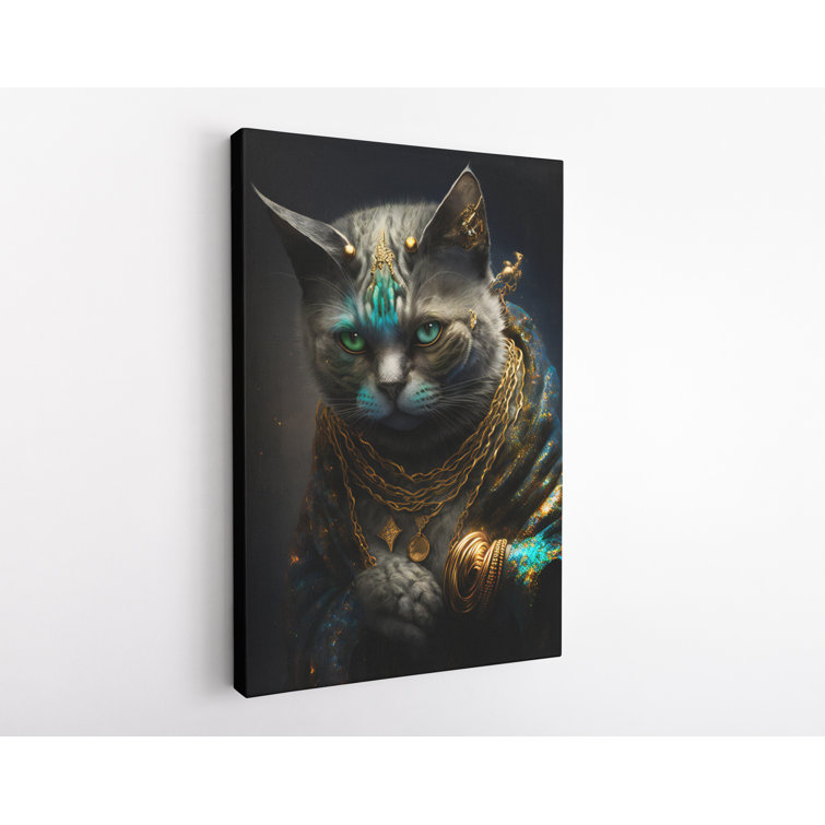 Trinx " Wizard Cat Warlock " on Canvas | Wayfair