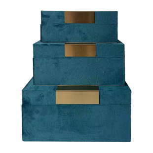 Blue Decorative Boxes You'll Love | Wayfair