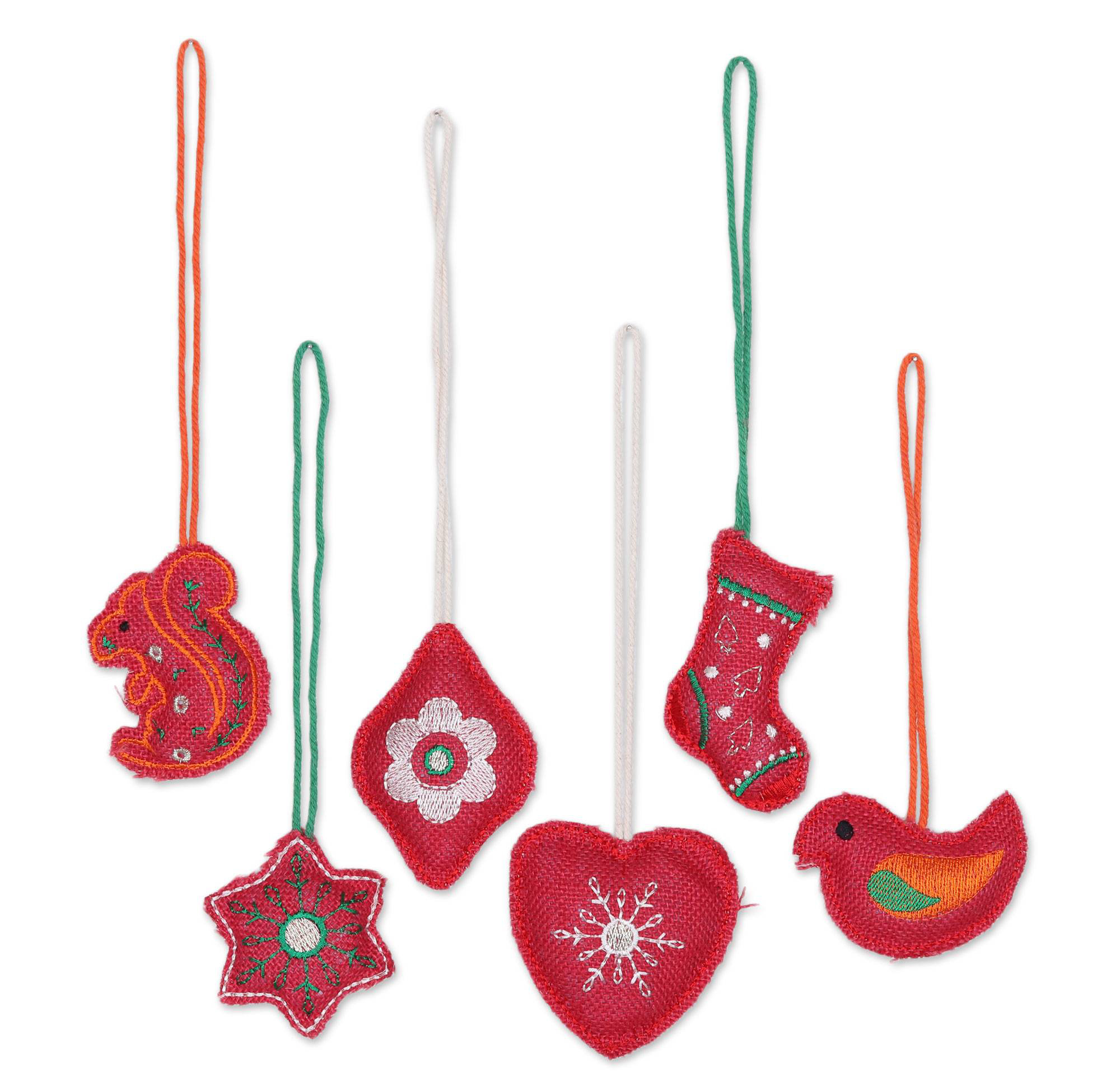 The Holiday Aisle® 6 Piece Holiday Fusion Hanging Figurine Ornament Set ...
