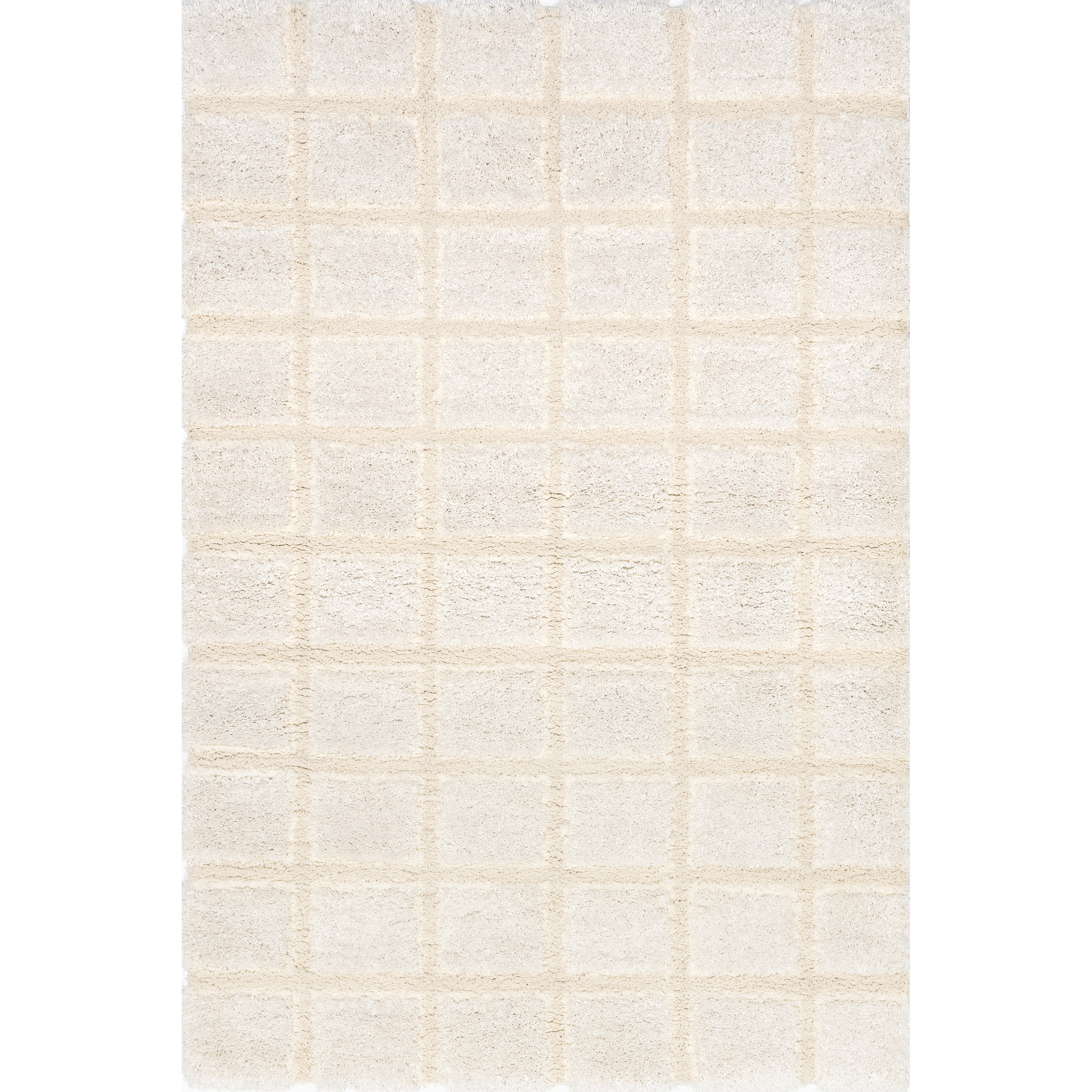 Latitude Run® Christabel Checkered High-Low Shag Area Rug | Wayfair