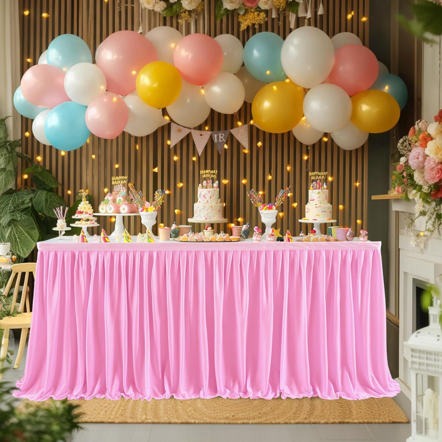 Latitude Run® Table Skirts for Rectangle Tables 6ft Polyester for ...