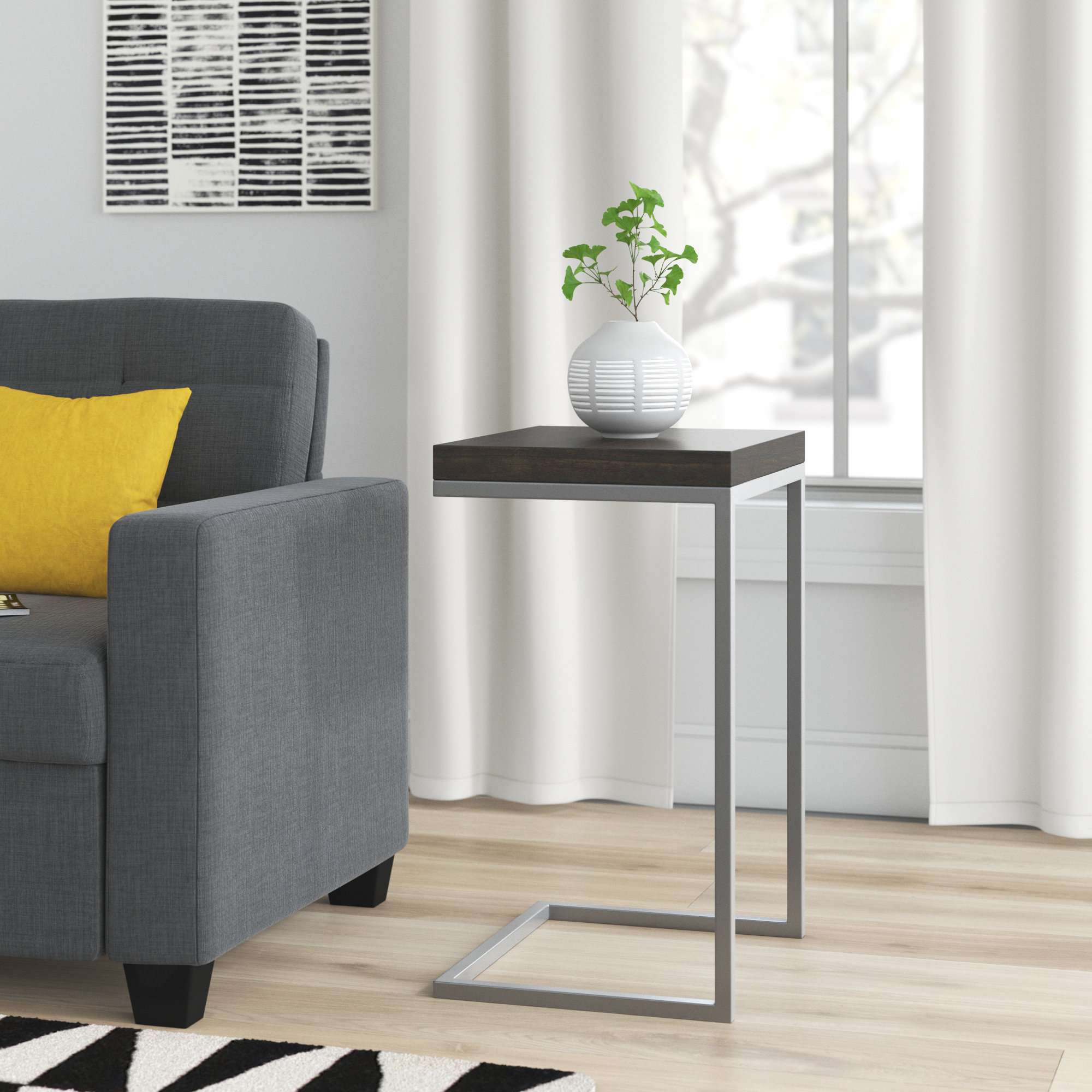 Ebern Designs Traveon Tray Top C Table End Table & Reviews | Wayfair