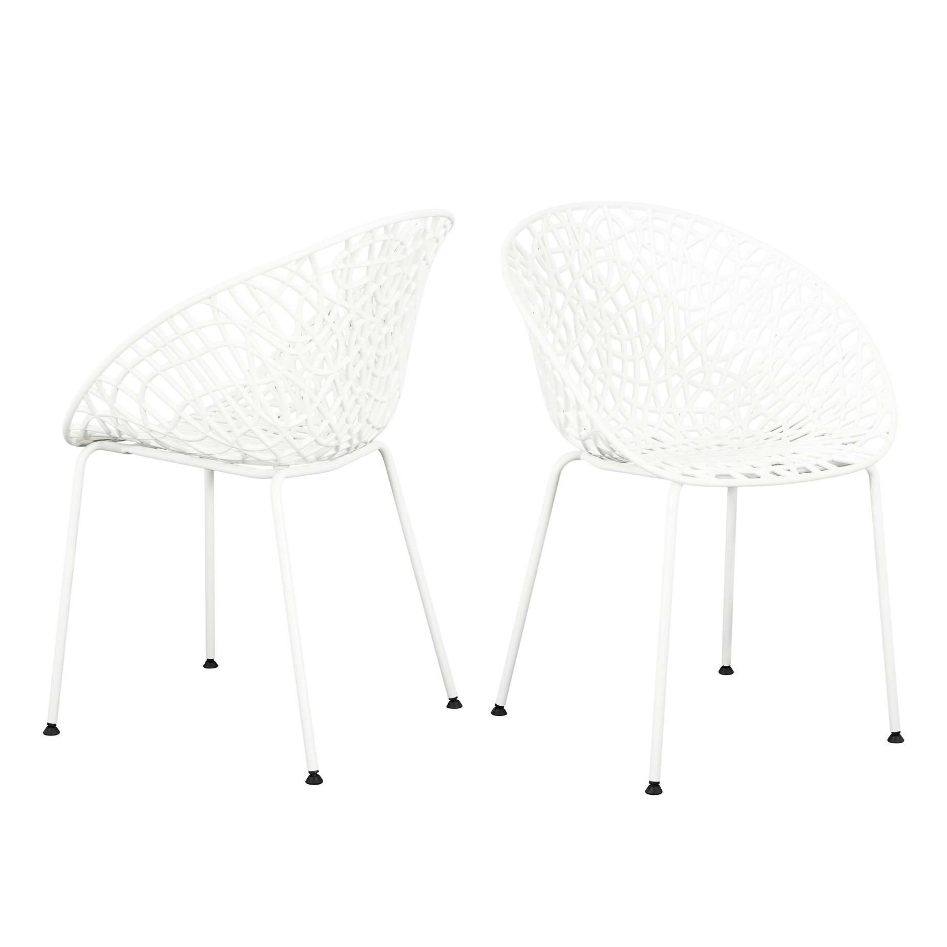 Latitude Run® Of 2 Outdoor Dining Chairs - Iron And Plastic Combination ...