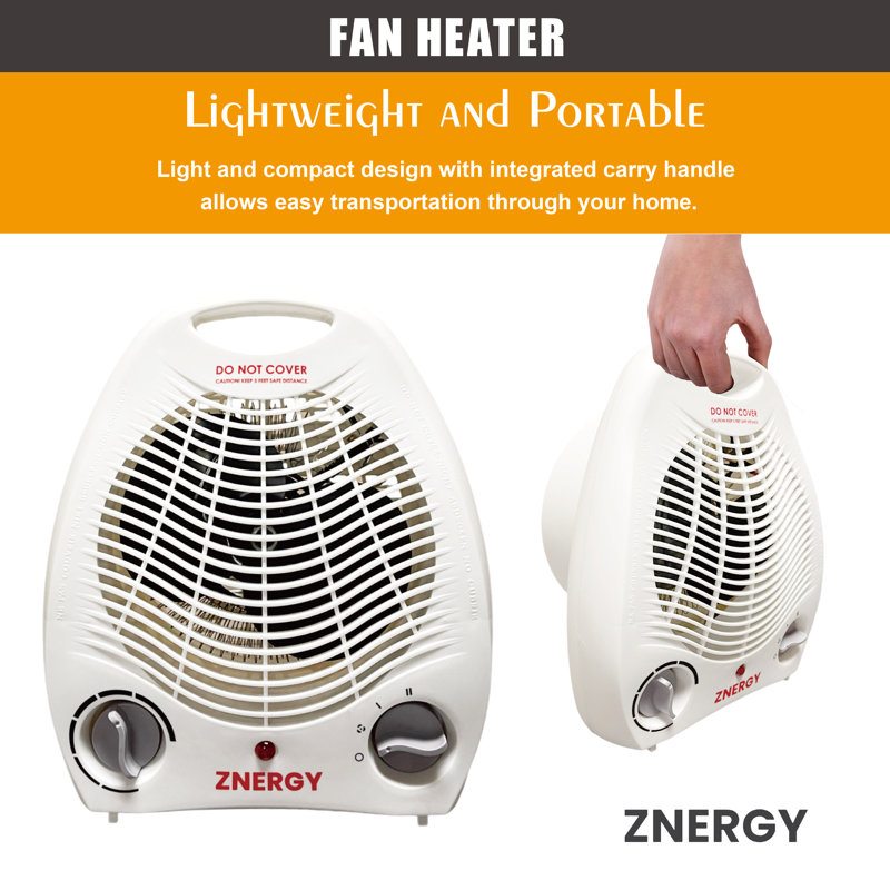 Znergy 1500W Multi Speed Thermostat Forced Air Fan Heater | Wayfair