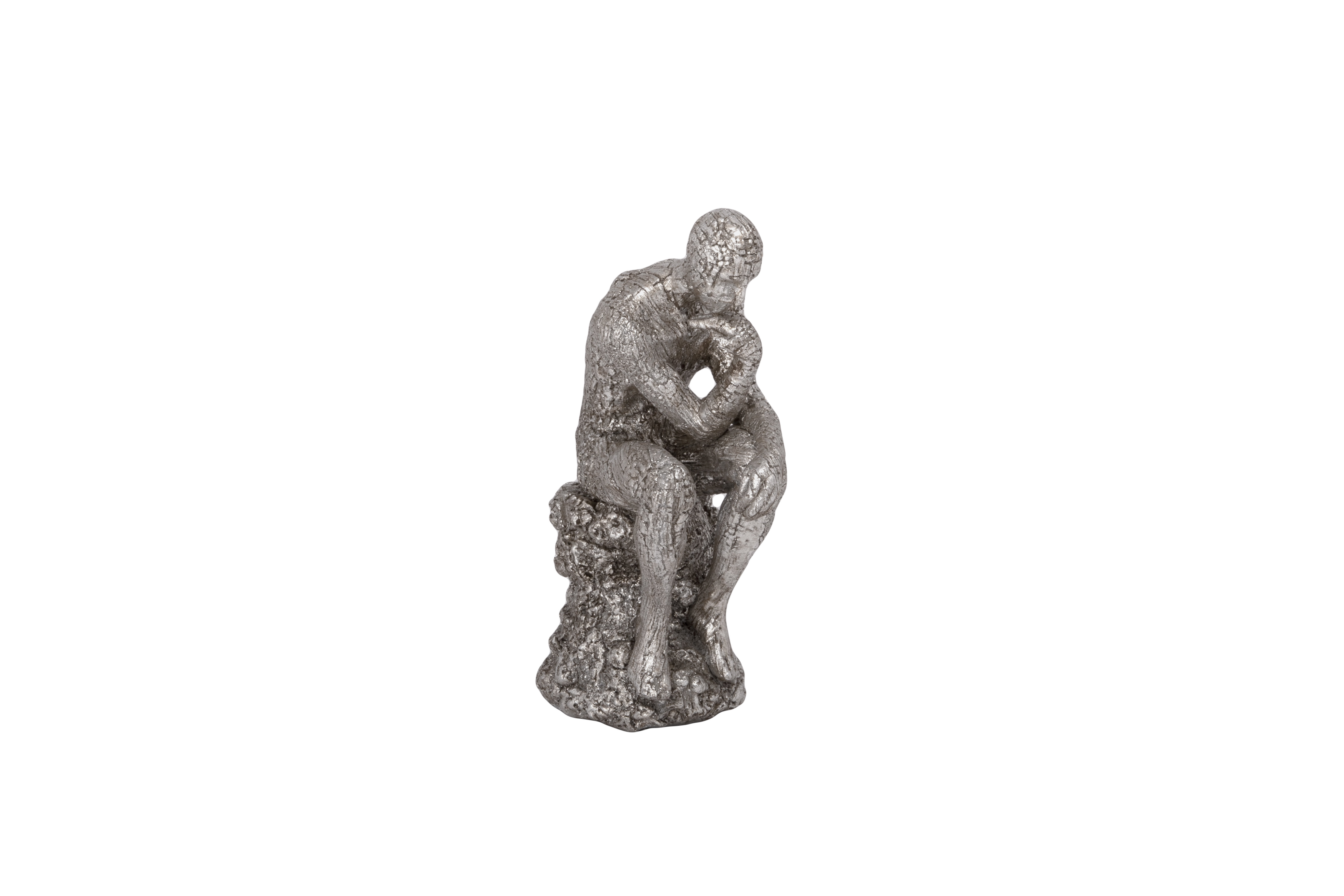 Wrought Studio Thinking Figurine Antique Silver..6.75"x4.25"x11.00"H ...