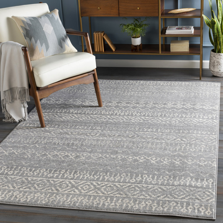Union Rustic Hinerman Distressed Gray/Ivory Area Rug & Reviews | Wayfair