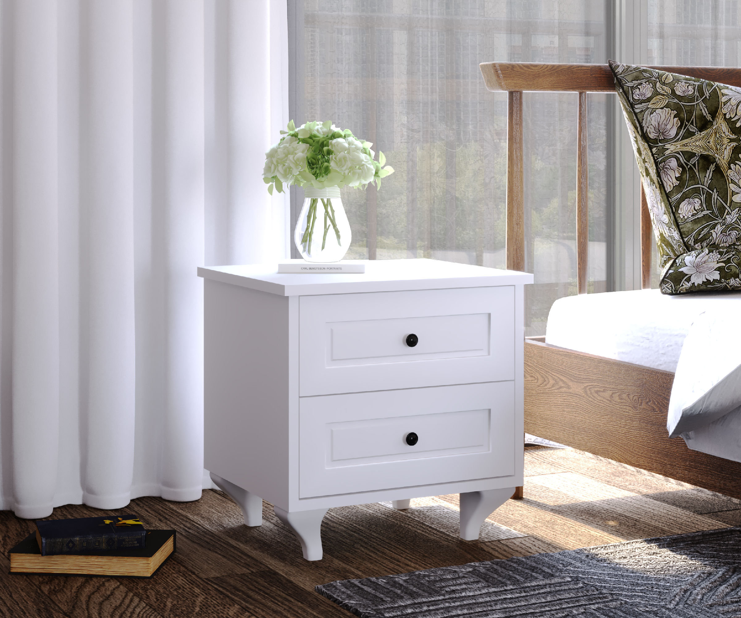 Rosalind Wheeler 2 Drawer Bedside Table | Wayfair.ie