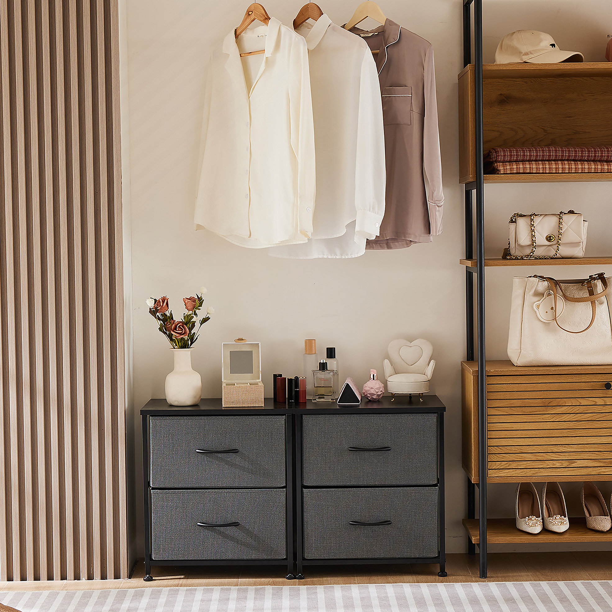 George Oliver Drawers Dresser Chest of Drawers,Metal Frame and Wood Top ...