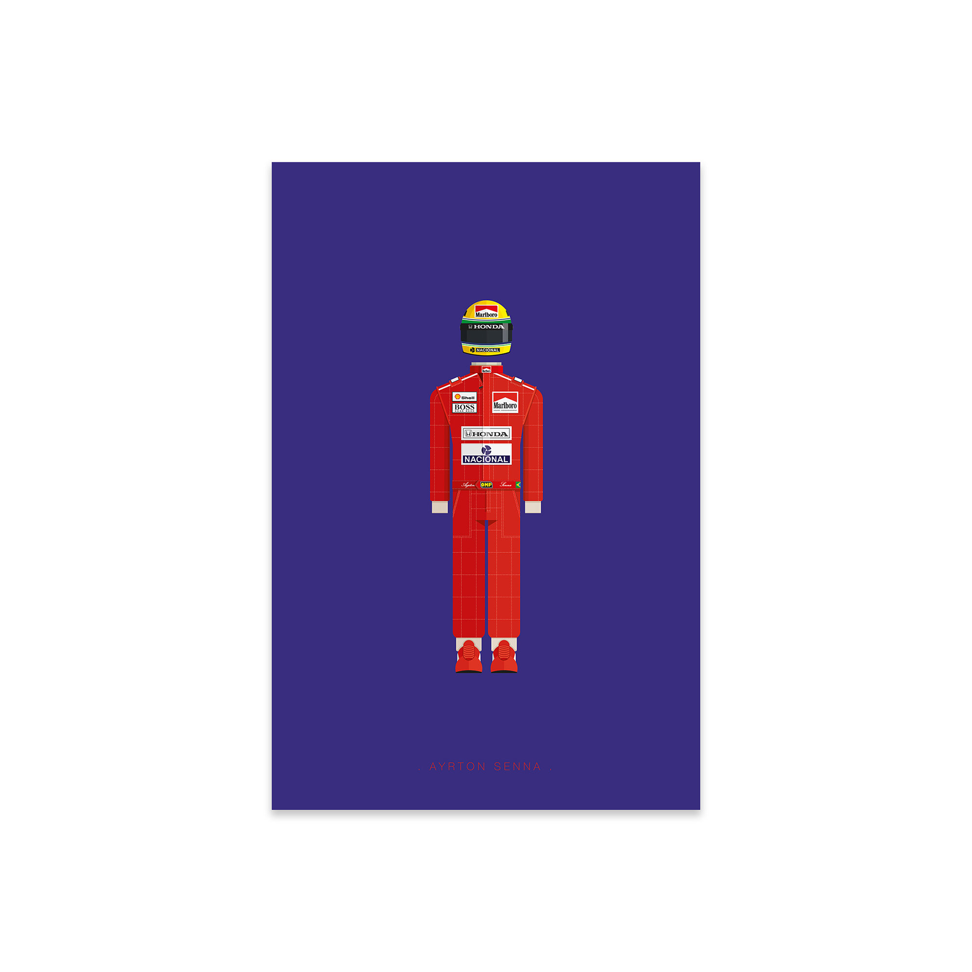 Winston Porter Ayrton Senna On Plastic/Acrylic by Fred Birchal Painting ...