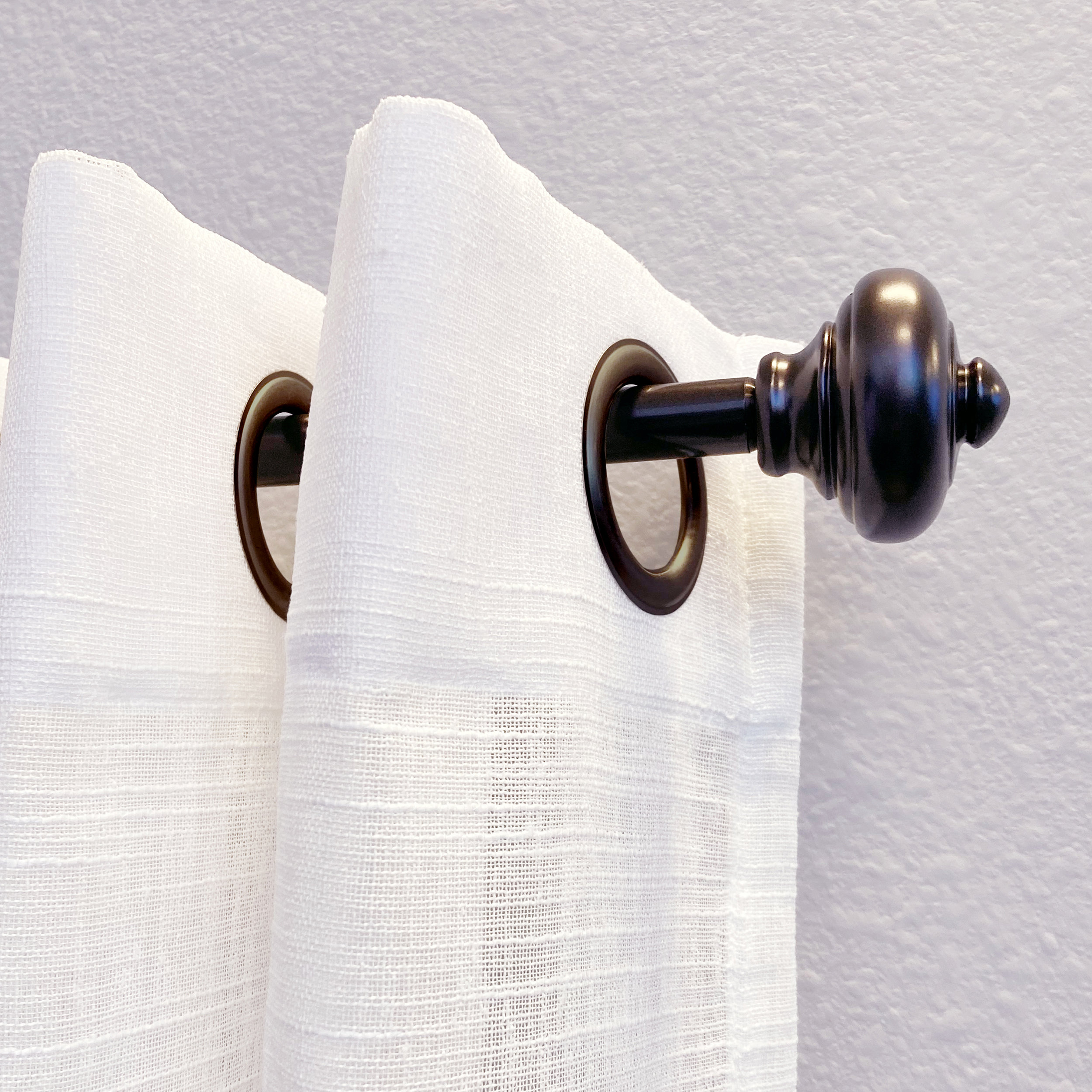 Charlton Home® Madyson Metal Adjustable Single Curtain Rod & Reviews ...