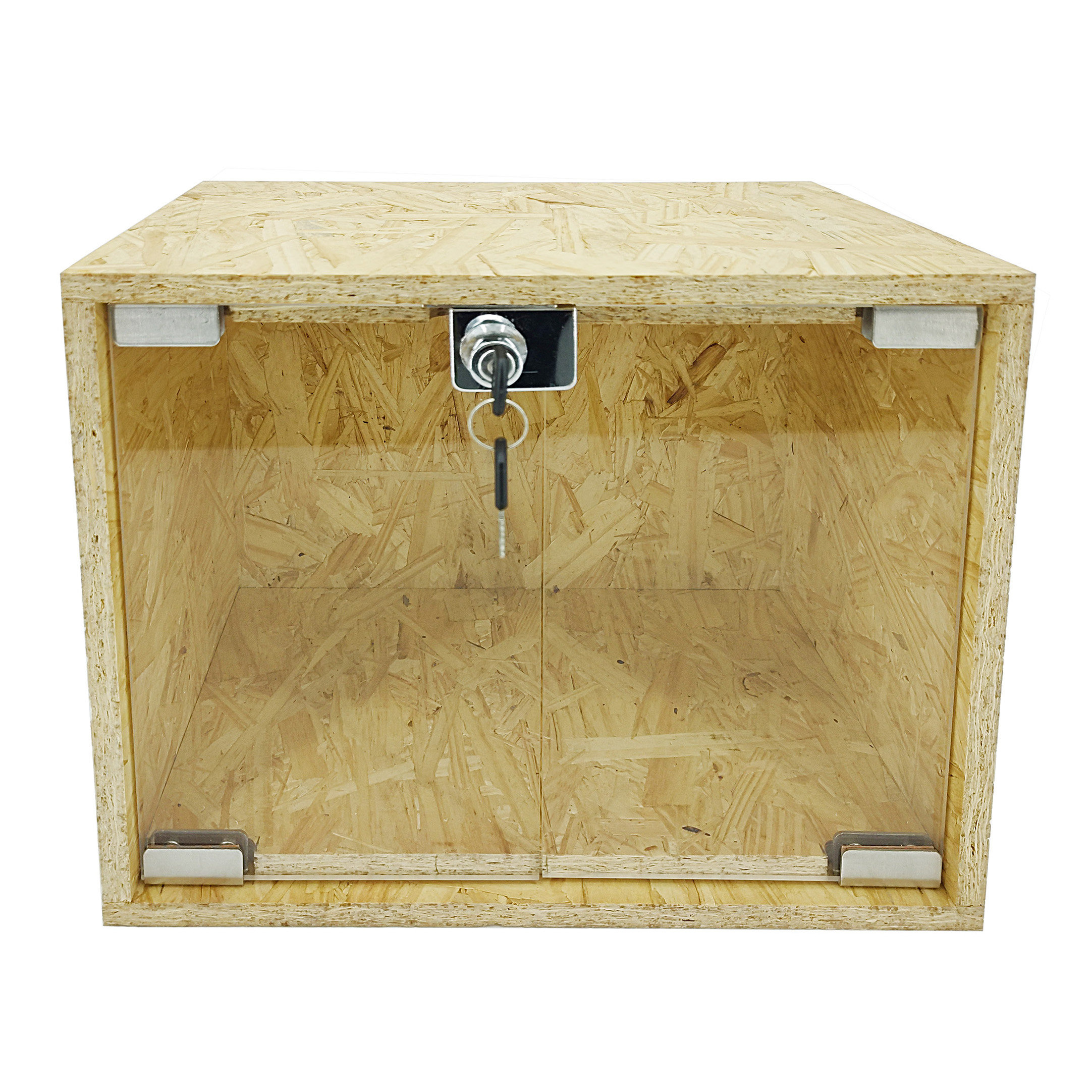 FixtureDisplays Box with Lock and Keys Tabletop Showcase Glorifier Made ...
