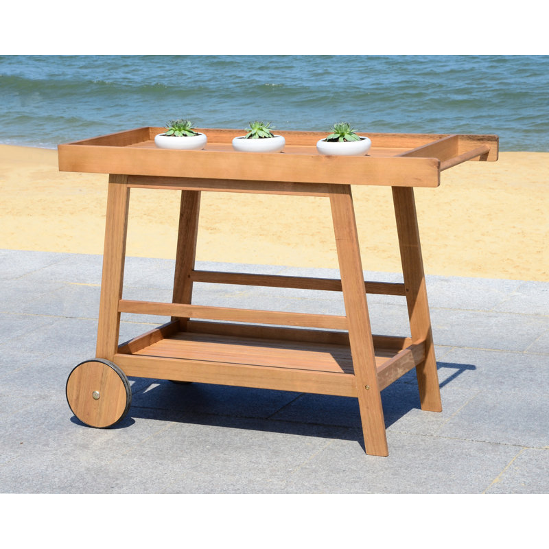 AllModern Terrace Solid Wood Bar Cart & Reviews | Wayfair