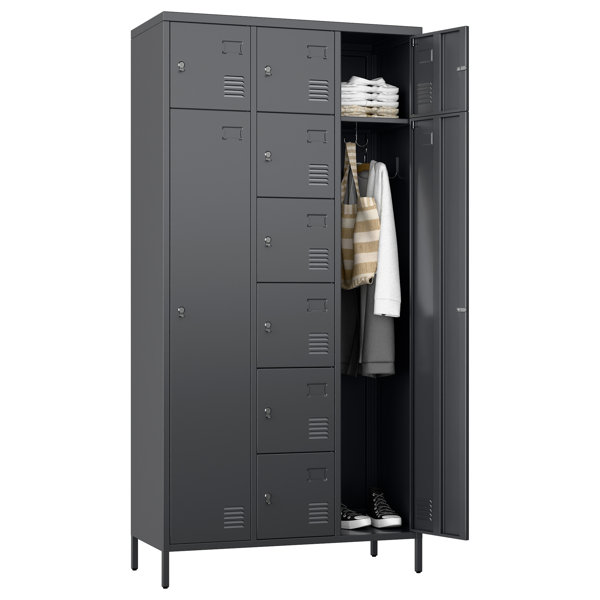 REEMOON 72" H Metal Storage Lockers with 10 Doors and Rod,Industrial ...