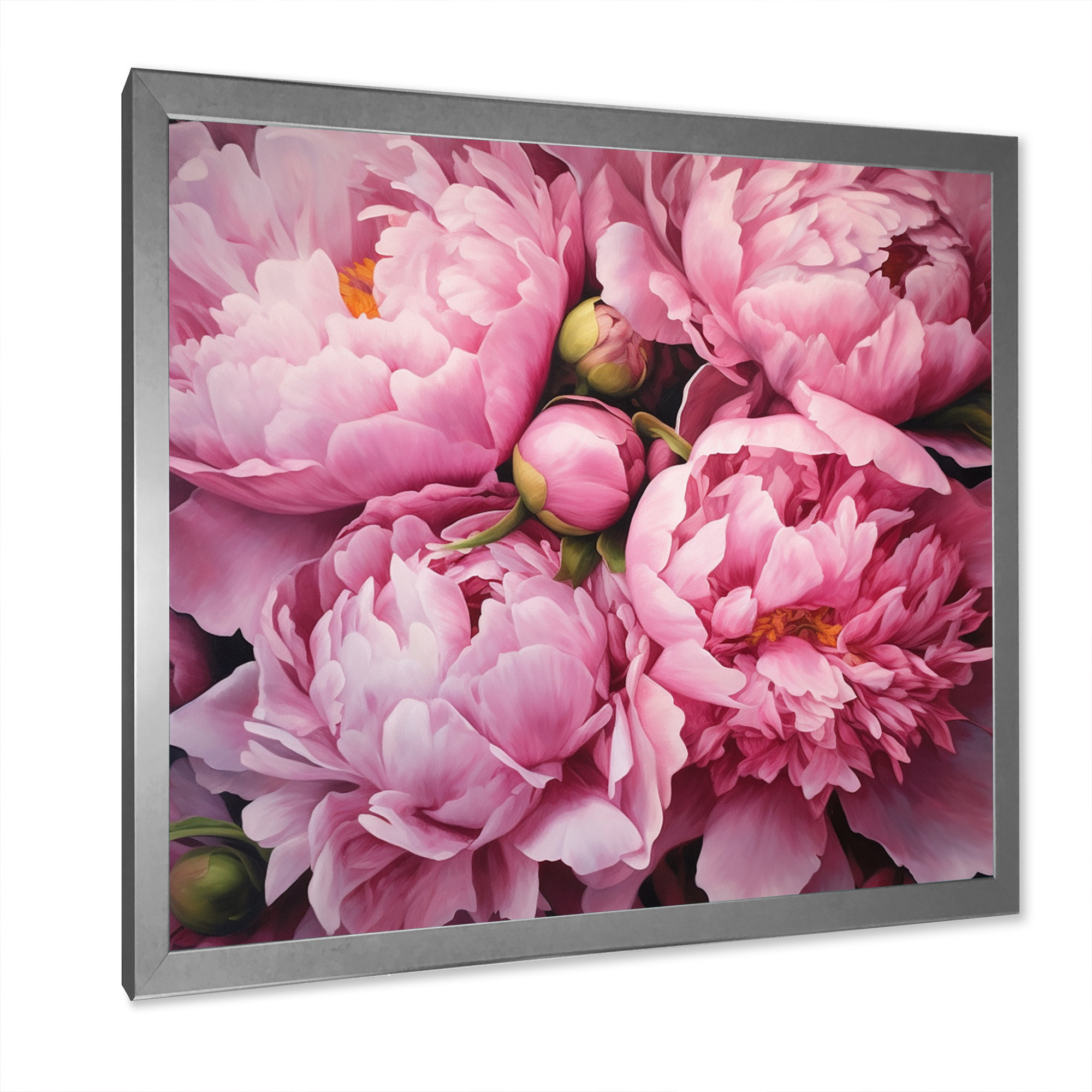 Rosdorf Park Pink Green Peony Captivating II On Canvas Print & Reviews ...