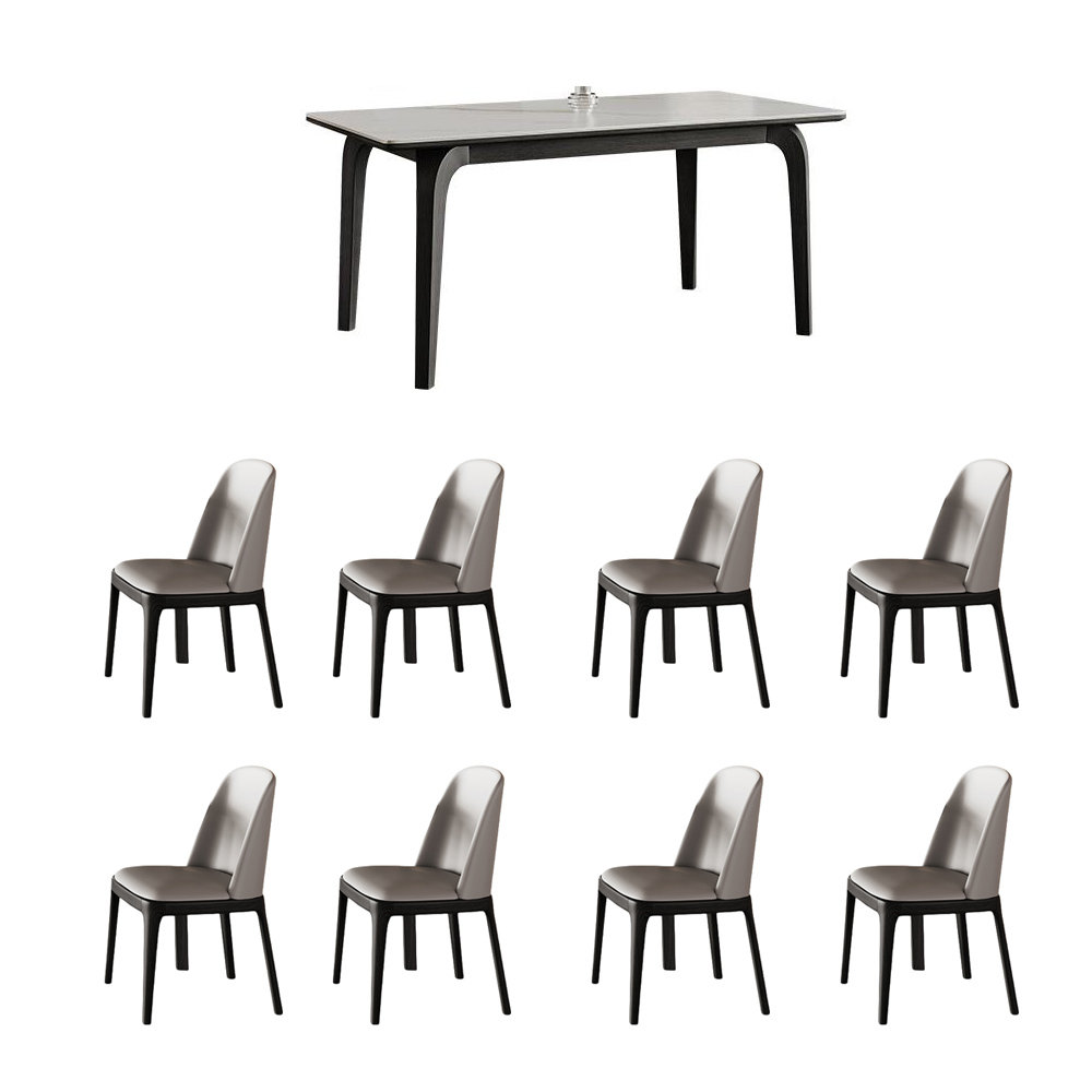 A Bestiary Living Sintered Stone Table White Ash Seating Set | Wayfair