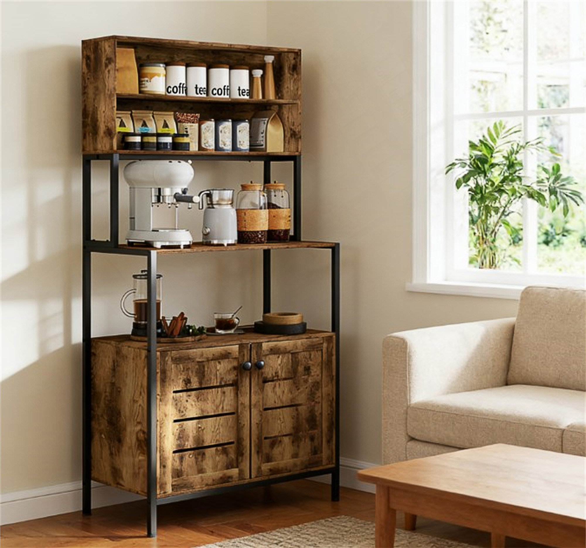 Mercer41 Rack With Power Outlet And Storage Shelves | Wayfair