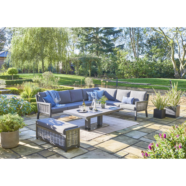 Ebern Designs Nahom Large Comfort Corner with Gas Adjust Table ...