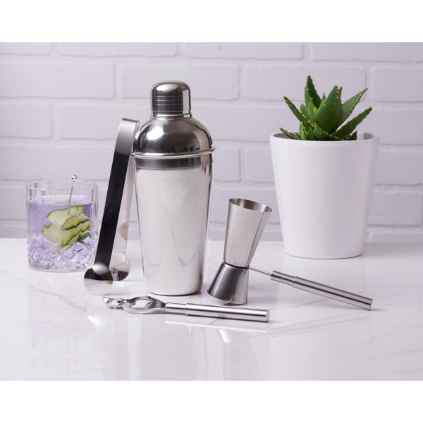 Prep & Savour 4 Piece Bar Tool Gift Set Stainless Steel Cocktail Making ...