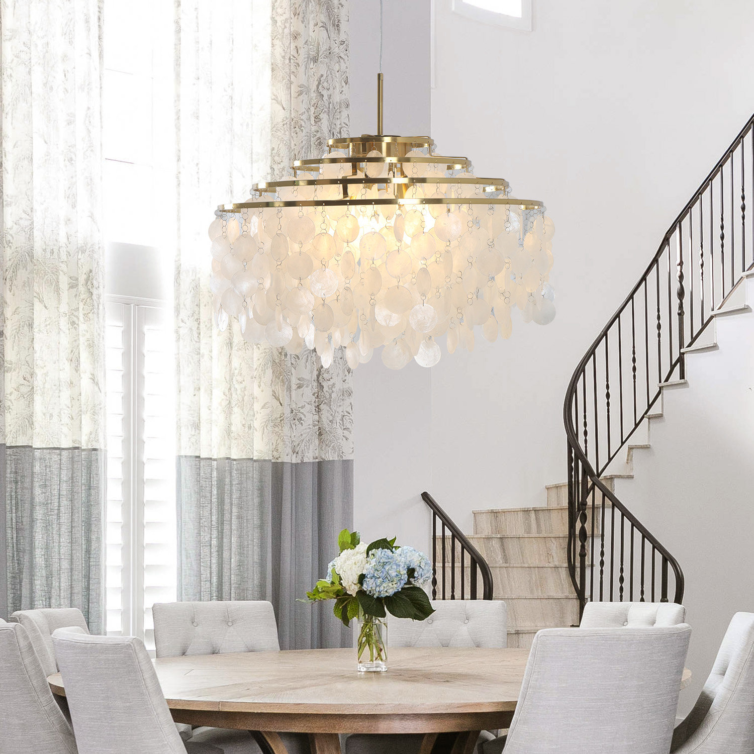 Capiz Shell Chandelier Lighting