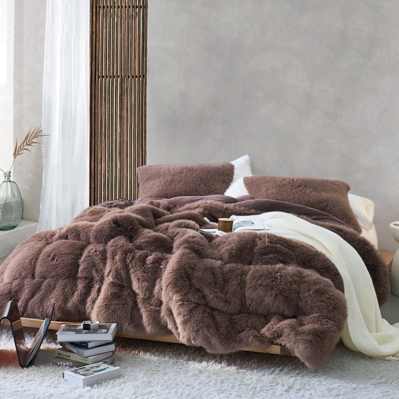 Byourbed Messy Hair Day Coma Inducer Faux Fur Oversized Comforter ...