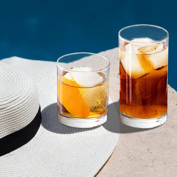 Latitude Run® Plastic Cups Reusable Plastic Drinking Glasses Set Of 12 ...