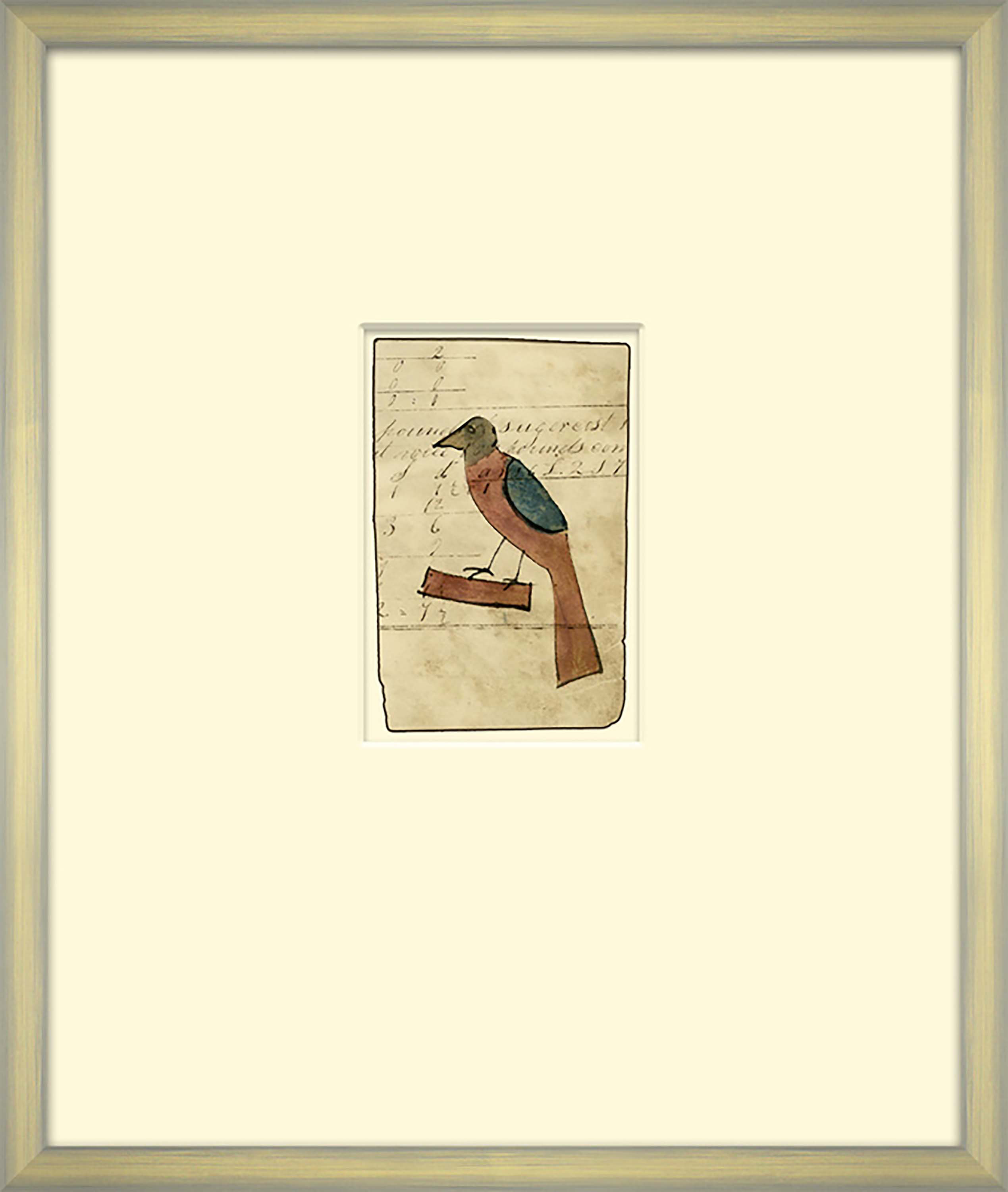 Soicher Marin 'Mennonite Drawing, Song Bird' - Picture Framed Graphic ...