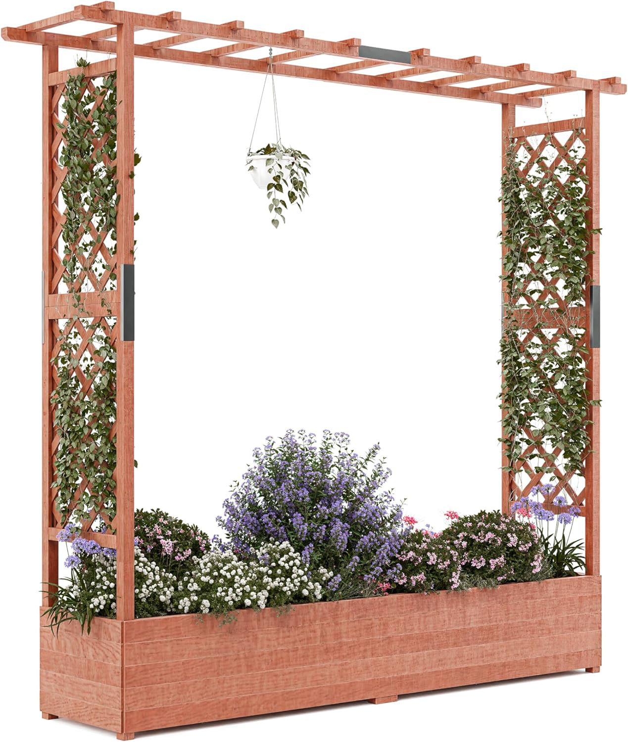 Millwood Pines Outdoor Raised Garden Bed with Trellis & Roof - Planter ...