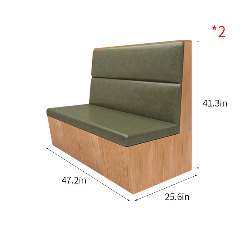 Canadian Linen Modern Simple Restaurant Cafe Benches Faux Leather ...