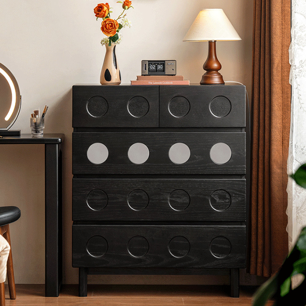 Hokku Designs Middle Ancient Style Texture Black Accent Chest | Wayfair