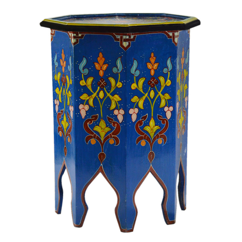 Bungalow Rose Handmade Moroccan Table Blue & Reviews | Wayfair