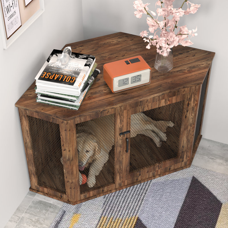 Archie & Oscar™ Gretel 52" Corner Pet Crate Furniture & Reviews | Wayfair
