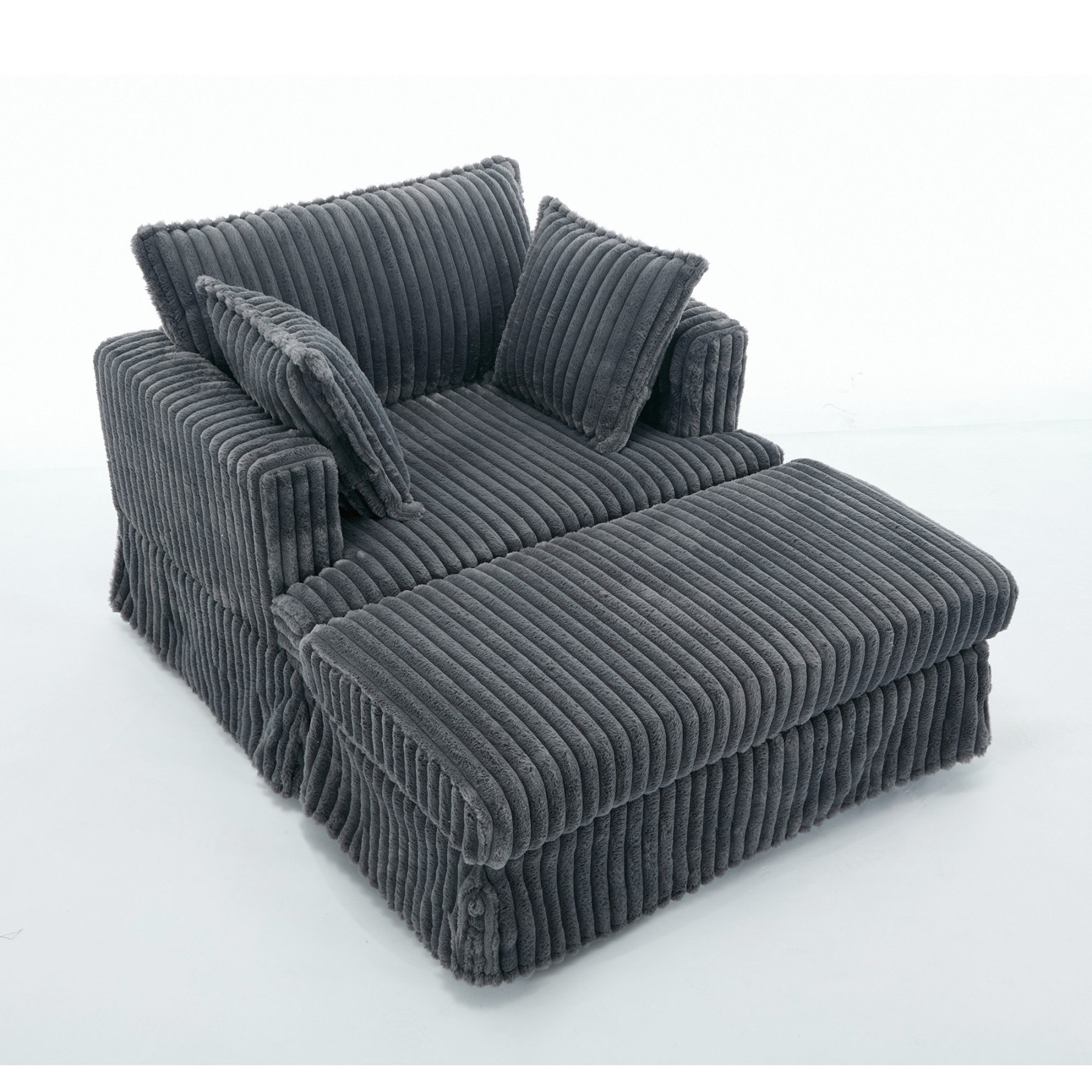 Latitude Run® Oversized Accent Chair with Ottoman | Wayfair