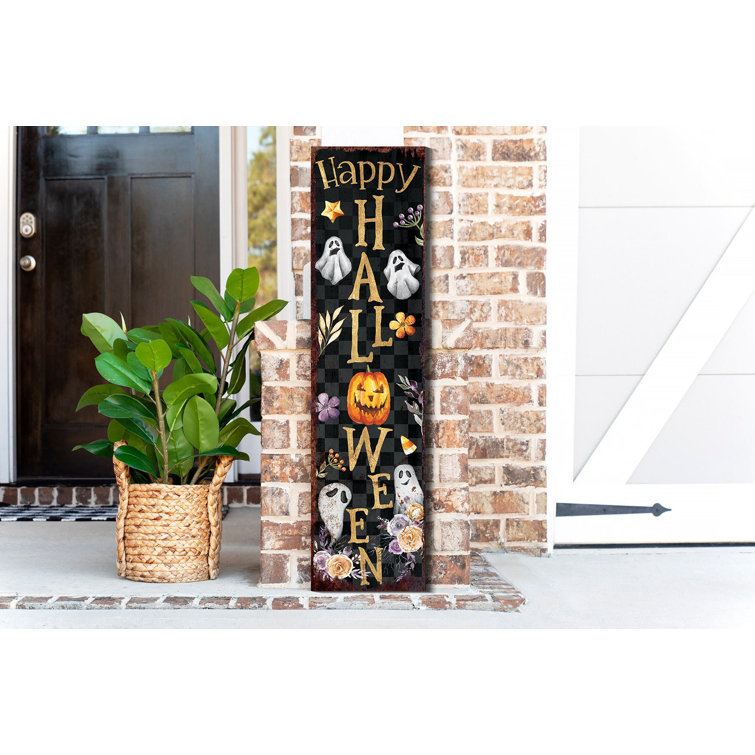 The Holiday Aisle® Happy Halloween Door Mural | Wayfair