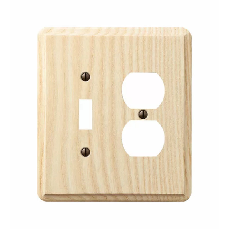 Amerelle 2-Gang Toggle Light Switch / Duplex Outlet Combination Wall ...
