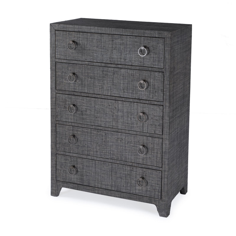 Birch Lane™ Cleo 5 - Drawer Raffia Chest | Wayfair